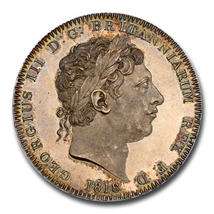 1818 Great Britain Silver Crown George III MS-65* NGC