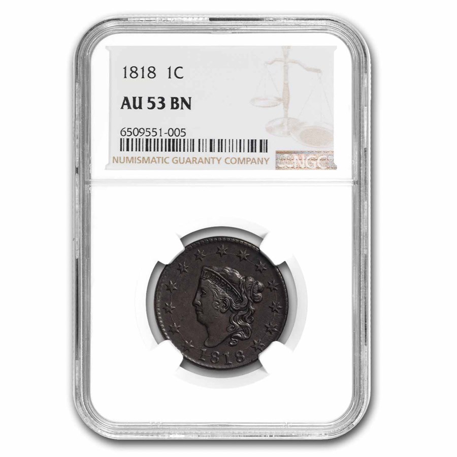 Buy 1818 Large Cent AU-53 NGC (Brown) | APMEX