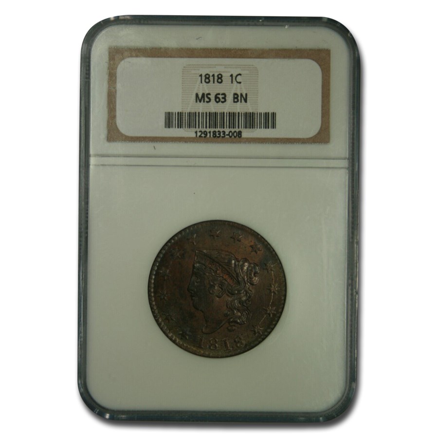 Buy 1818 Large Cent MS-63 NGC (Brown) | APMEX