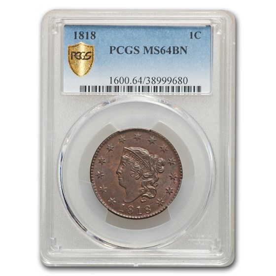 Buy 1818 Large Cent MS-64 PCGS (Brown) | APMEX
