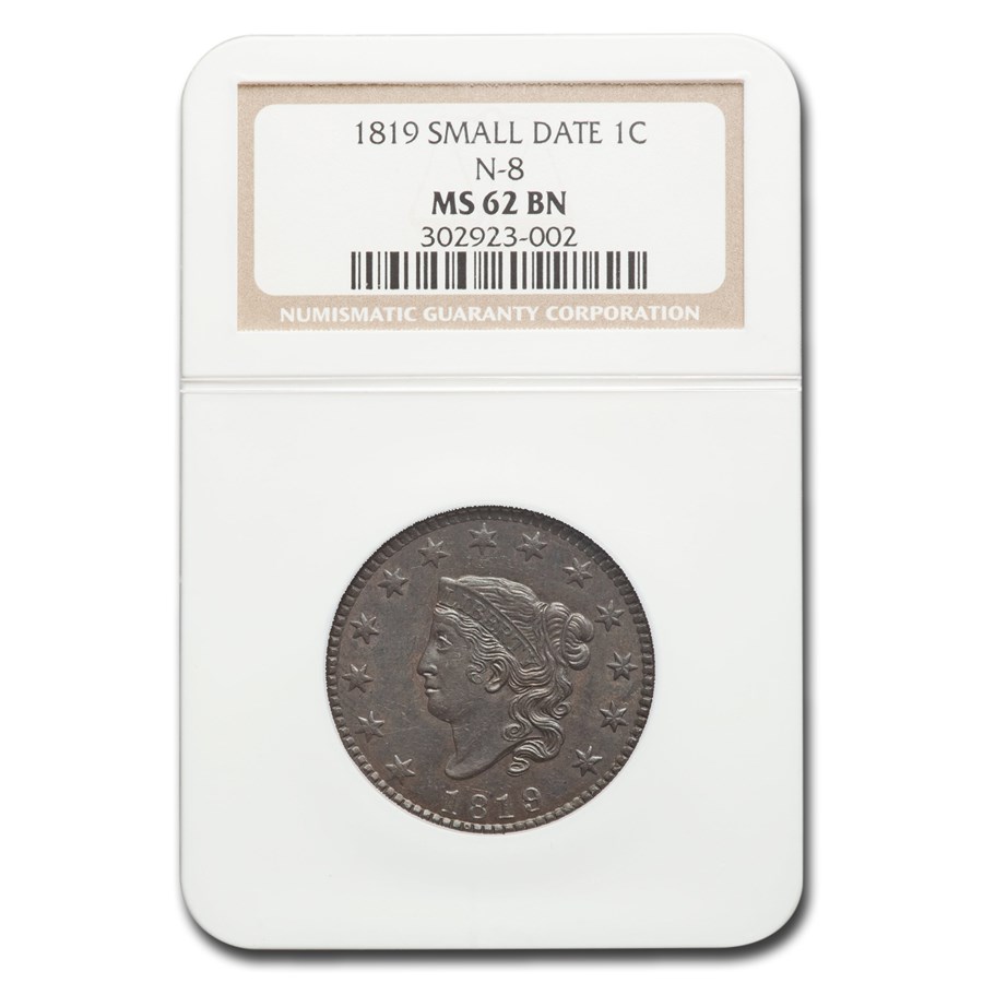 Buy 1819 Large Cent MS-62 NGC (Brown, Small Date N-8) | APMEX