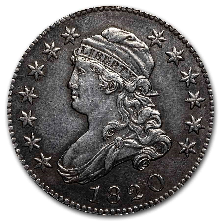 Buy 1820 Capped Bust Quarter AU (Large O, Cleaned) | APMEX