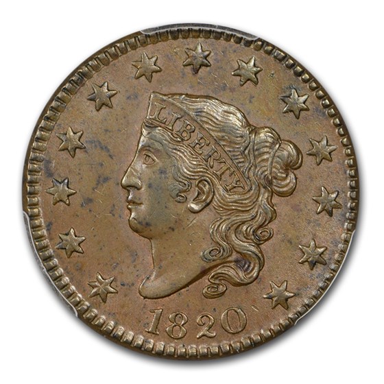 Buy 1820 Large Cent AU-58 PCGS CAC (N-10, Large Date) | APMEX
