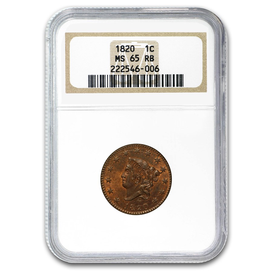 Buy 1820 Large Cent MS-65 NGC (Red/Brown) | APMEX