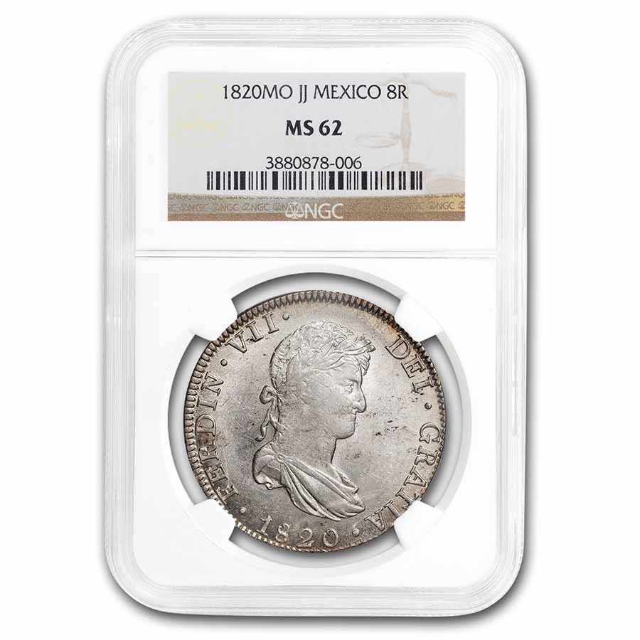 Buy 1820 Mo-JJ Mexico Silver 8 Reales Ferdinand VII MS-62 NGC | APMEX
