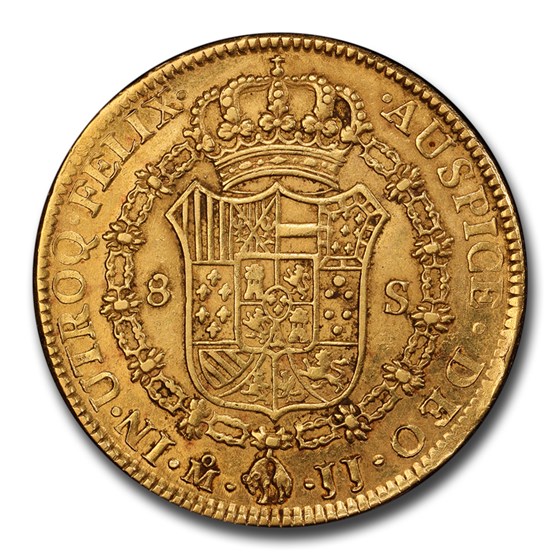 Buy 1820-Mo Mexico Gold 8 Escudos Ferdinand VII AU-55 PCGS | APMEX
