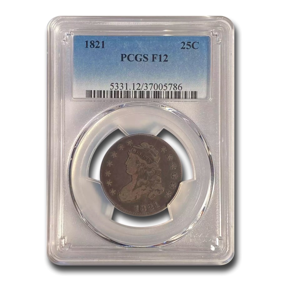 Buy 1821 Capped Bust Quarter Fine-12 PCGS | APMEX