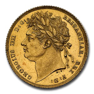 1821 Great Britain Gold Sovereign George IV MS-62 NGC