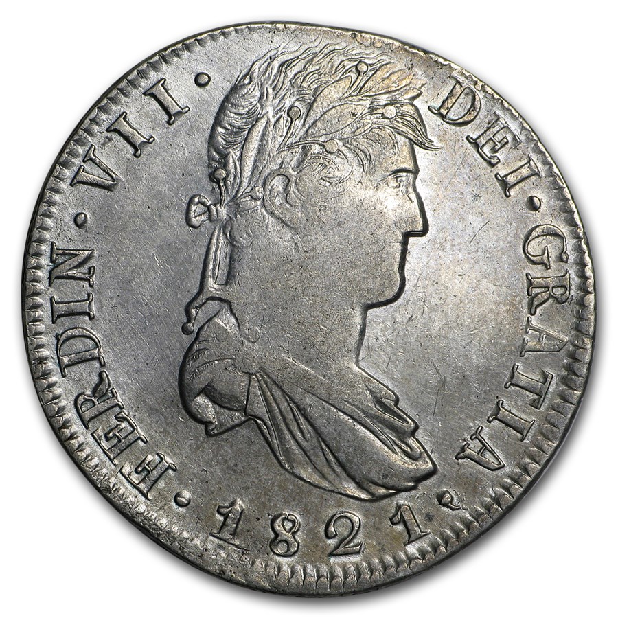 Buy 1821-Zs Mexico Silver 8 Reales Ferdinand VII XF | APMEX