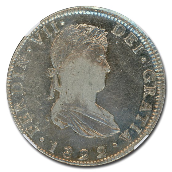 Buy 1822-GO Mexico Silver 8 Reales Ferdinand VII XF-45 NGC | APMEX