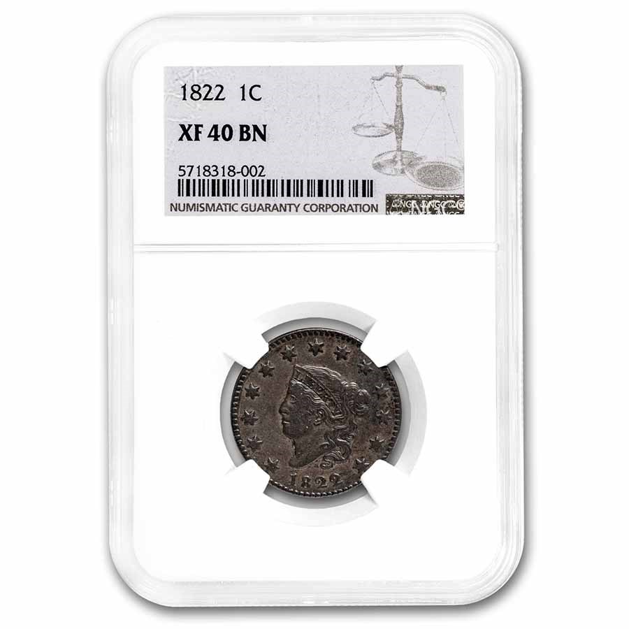 Buy 1822 Large Cent XF-40 NGC (BN) | APMEX