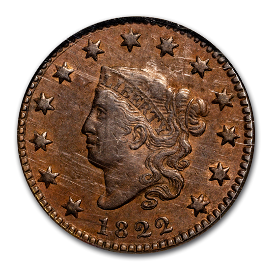 Buy 1822 Large Cent XF-45 NGC (BN) Coin Online | Large Cents (1793 ...