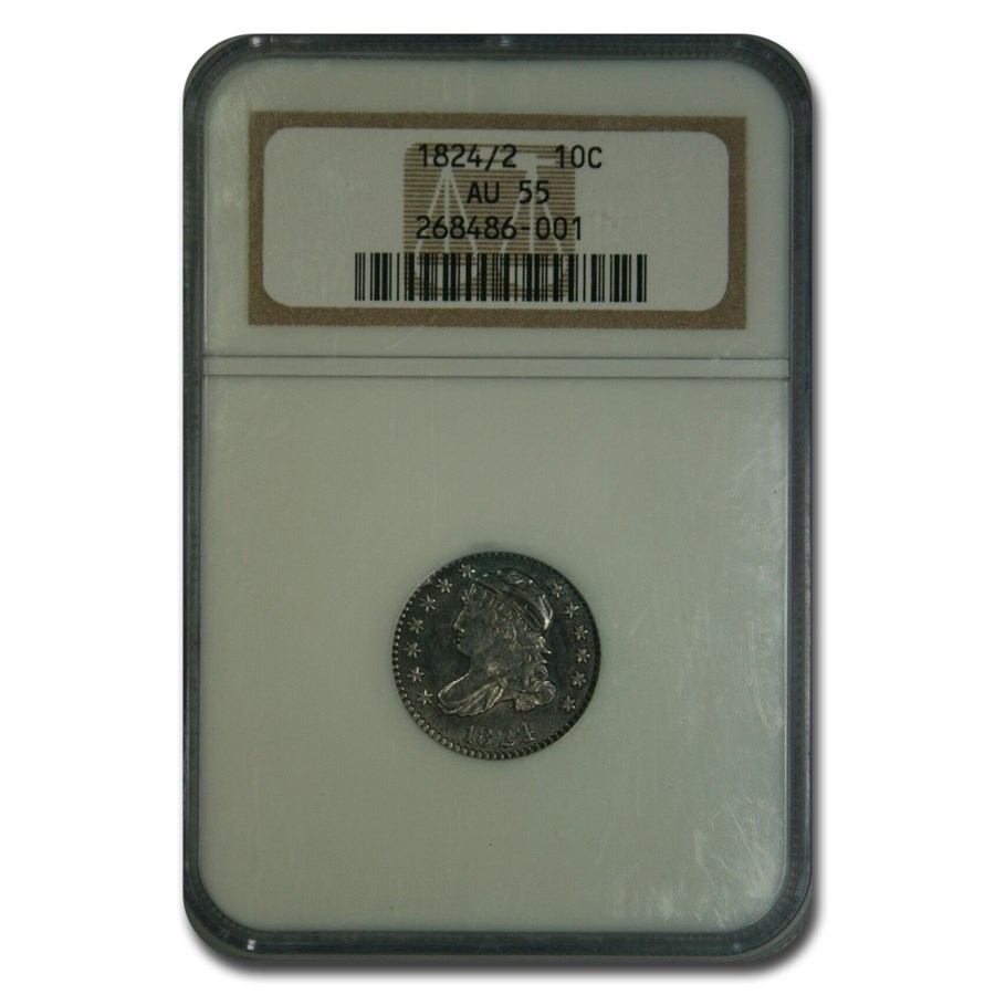 Buy 1824/2 Capped Bust Dime AU-55 NGC | APMEX