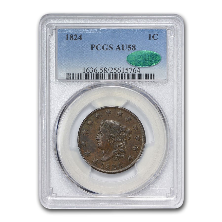 Buy 1824 Large Cent AU-58 PCGS CAC | APMEX