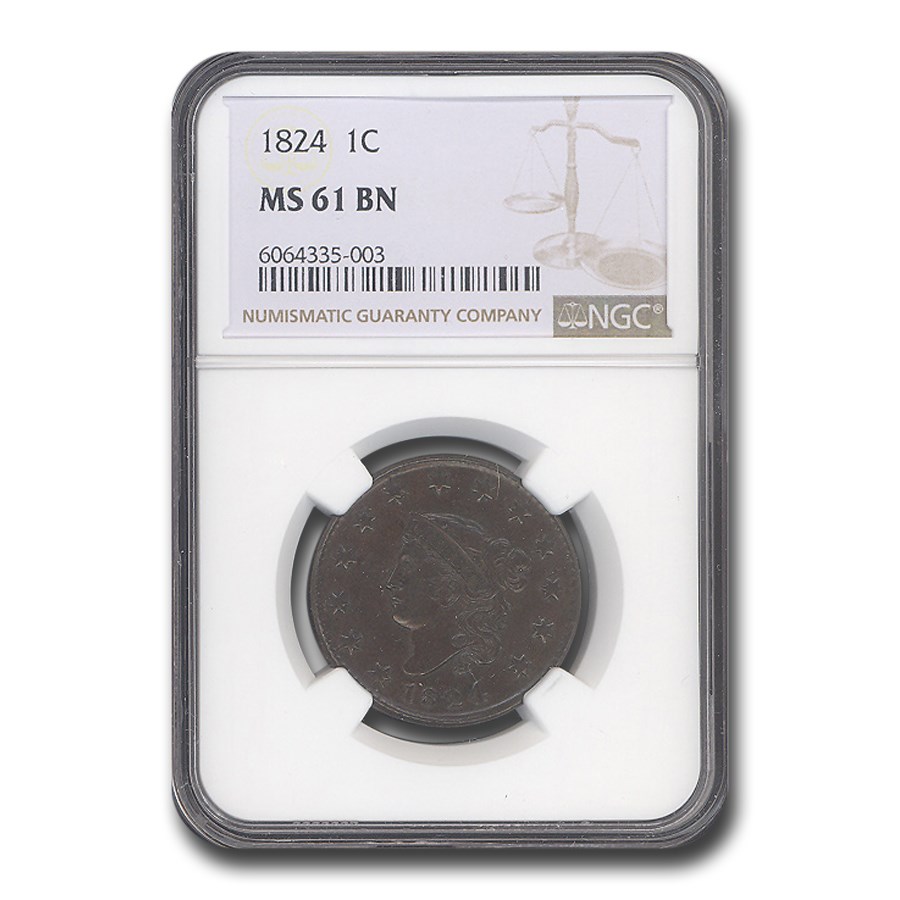 Buy 1824 Large Cent MS-61 NGC (Brown) | APMEX