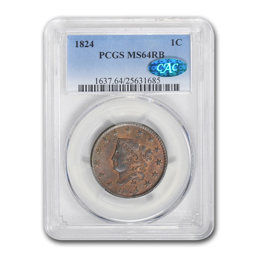 Buy 1824 Large Cent MS-64 PCGS (Red/Brown) | APMEX