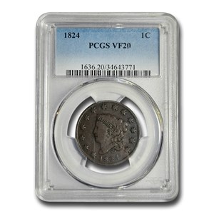 Buy 1824 Large Cent VF-20 PCGS (Brown) | APMEX
