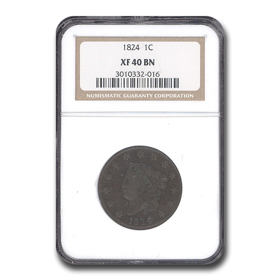 Buy 1824 Large Cent XF-40 NGC (Brown) | APMEX