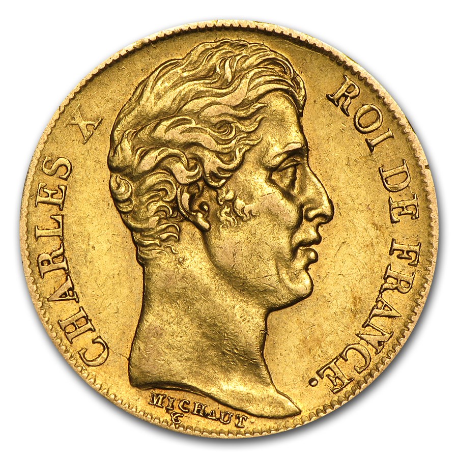 Buy 1825-1830 France Gold 20 Francs Charles X Avg Circ (Scruffy) | APMEX