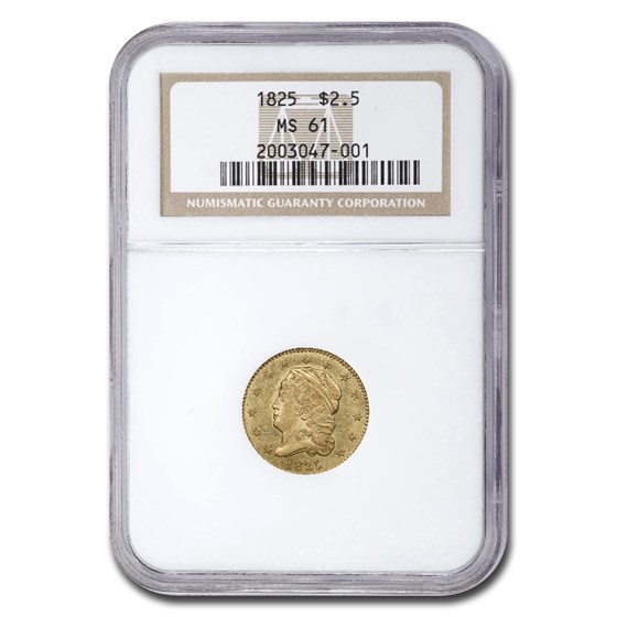 Buy 1825 Capped Bust Gold Quarter Eagle MS-61 NGC | APMEX