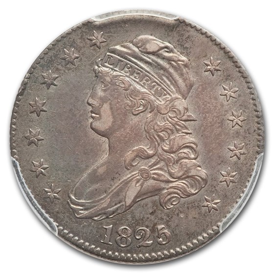 Buy 1825/4(2) Capped Bust Quarter AU-53 PCGS (Browning 3) | APMEX