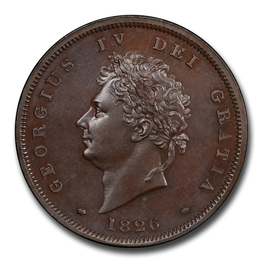 Buy 1826 Great Britain Bronzed Copper Penny George IV PR-63 PCGS | APMEX