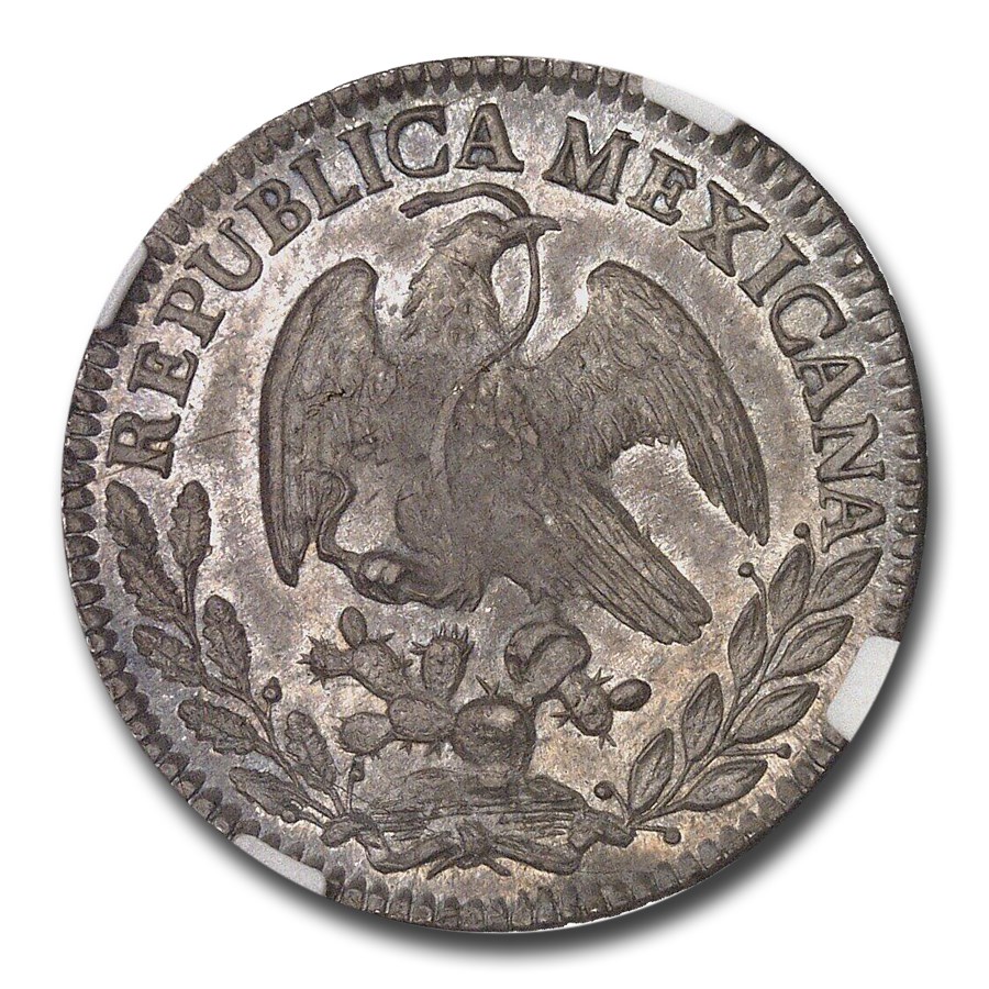 Buy 1826-Mo Mexico Silver 2 Reales MS-65 NGC | APMEX