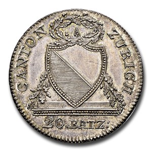 Buy 1826 Switzerland Silver 20 Batzen MS-65 NGC | APMEX