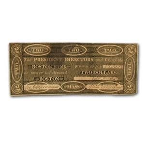 Buy 1827 Boston Bank, Boston, MA $2 MA-115, SPURIOUS Note | APMEX