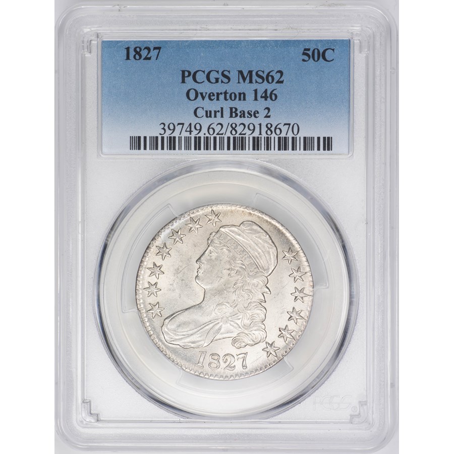 Buy 1827 Bust Half Dollar MS-62 PCGS (Curled Base 2) | APMEX