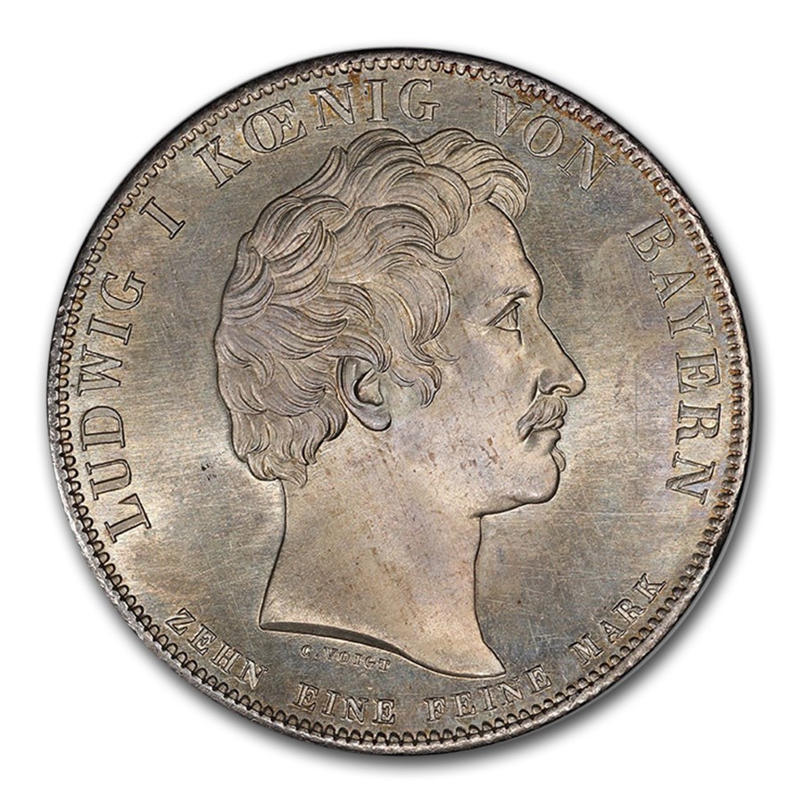 Buy 1827 German State Bavaria Silver Thaler Ludwig I MS-64+ PCGS | APMEX