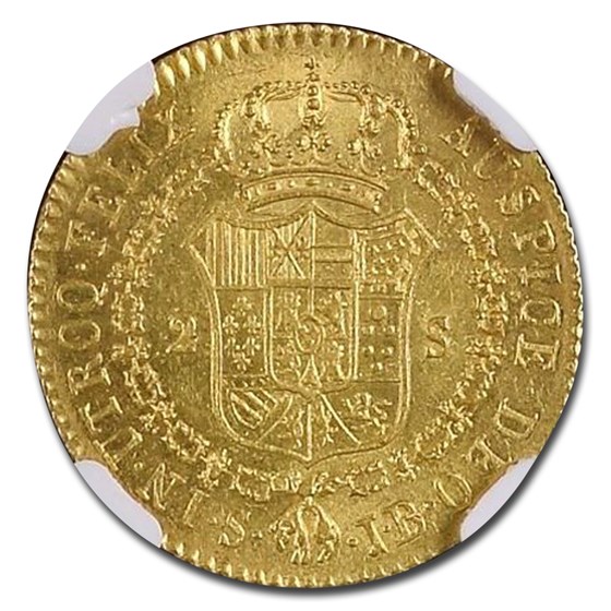 Buy 1827-S Spain Gold 2 Escudos Ferdinand VII MS-62 NGC | APMEX