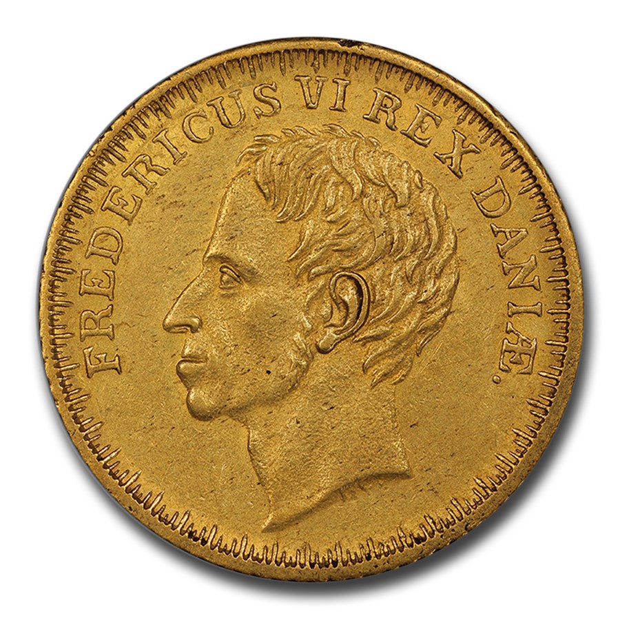 Buy 1828 Denmark Gold 2 Frederik d'Or Frederik VI AU-58 PCGS | APMEX