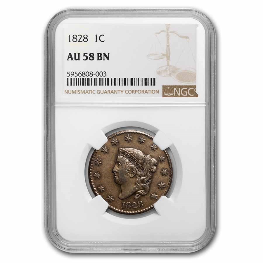 Buy 1828 Large Cent AU-58 NGC (Brown) | APMEX