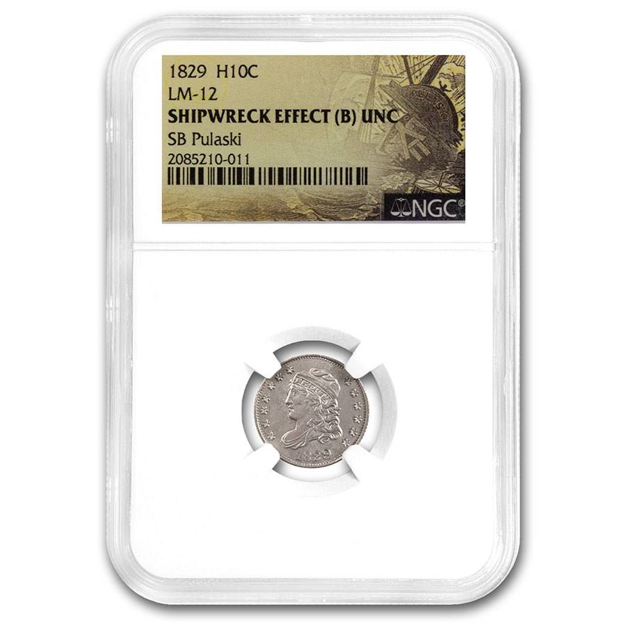 Buy 1829 Capped Bust Half Dime Shipwreck Effect Unc NGC | APMEX