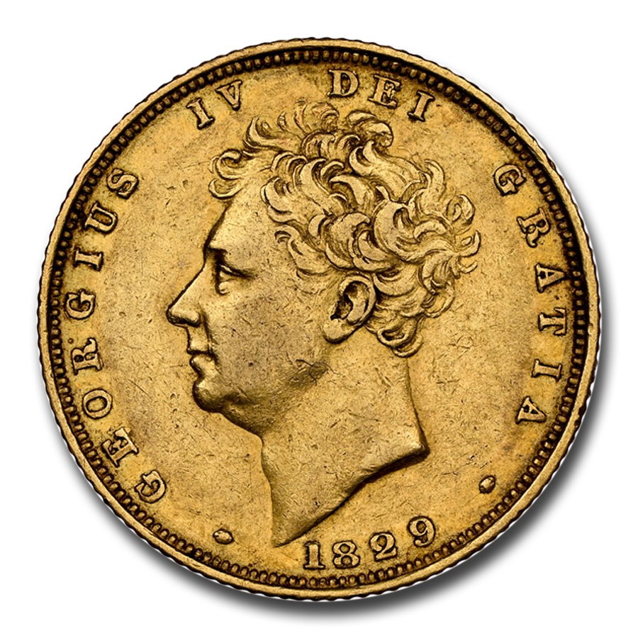1829 Great Britain Sovereign George IV AU-53 NGC