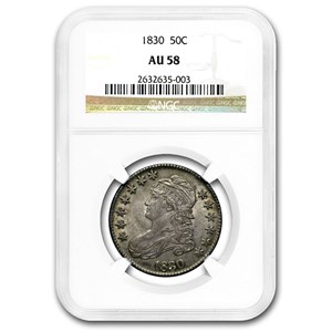 Buy 1830 Bust Half Dollar AU-58 NGC (Small 0) | APMEX