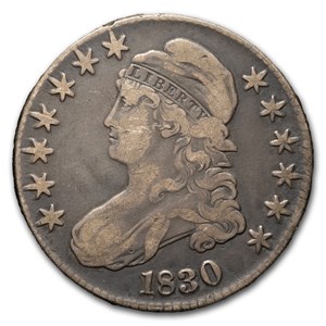 1830 Bust Half Dollar VF (Large 0)
