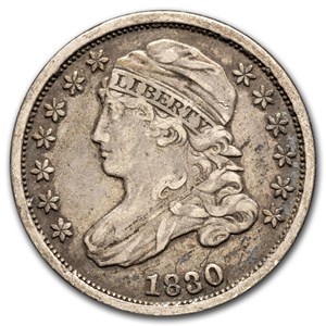 1830 Capped Bust Dime VF