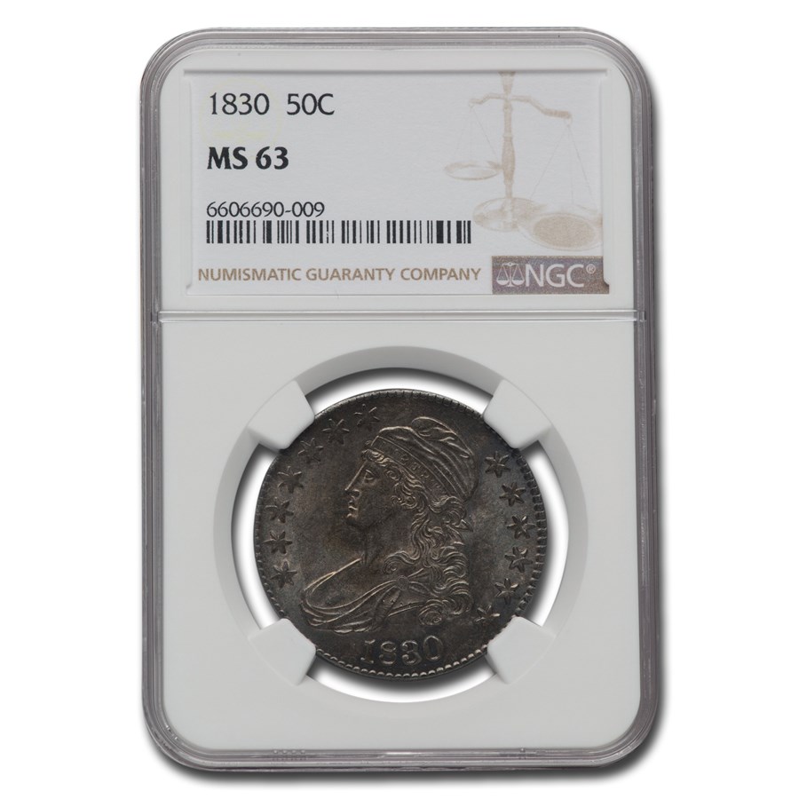 1830 Capped Bust Half Dollar MS-63 NGC