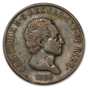 Buy 1830 Sardinia Silver 5 Lire Fine+ | APMEX