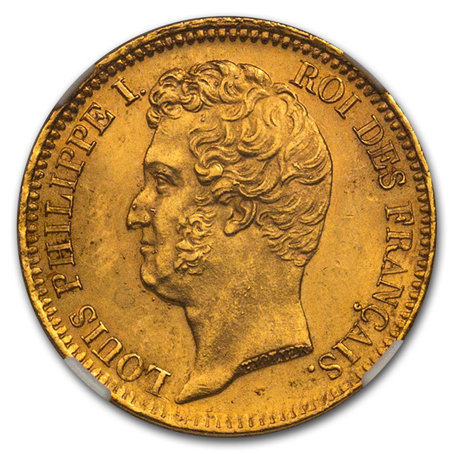 Buy 1831-A France Gold 20 Francs Louis Philippe I MS-65 NGC | APMEX