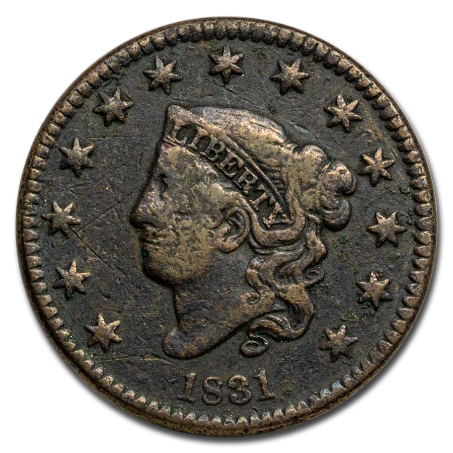 Buy 1831 Large Cent Lg Letters VF Details | APMEX
