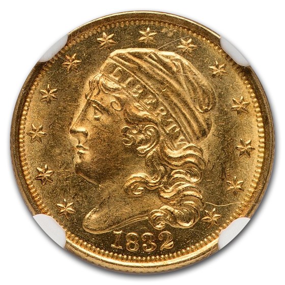 Buy 1832 $2.50 Gold Capped Bust Quarter Eagle MS-63 NGC (BD-1) | APMEX