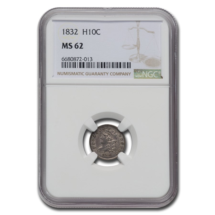 1832 Capped Bust Half Dime MS-62 NGC
