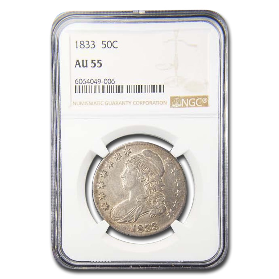 Buy 1833 Bust Half Dollar AU-55 NGC | APMEX