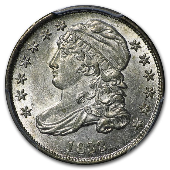 Buy 1833 Capped Bust Dime AU-58 PCGS (CAC) | APMEX
