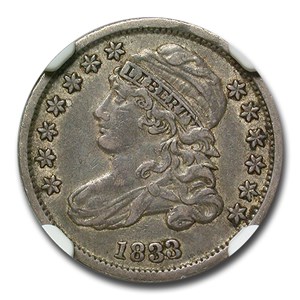 1833 Capped Bust Dime XF-45 NGC