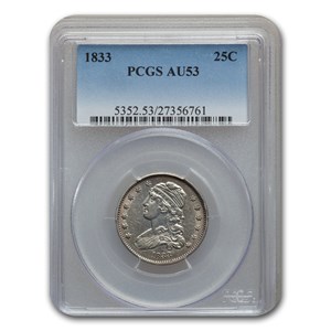 Buy 1833 Capped Bust Quarter AU-53 PCGS | APMEX