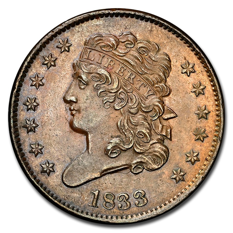 Buy 1833 Half Cent MS-63 NGC (Brown) | APMEX